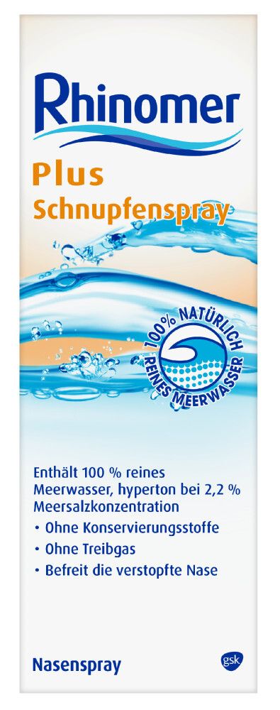 Rhinomer Plus Schnupfenspray, Nasenspray mit Meerwasser 20 ml - Shop ...