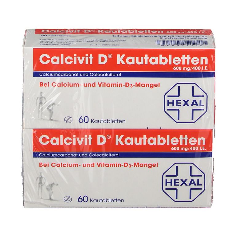 Calcivit D® Kautabletten, 600 mg/400 I.E. 120 St - Shop Apotheke