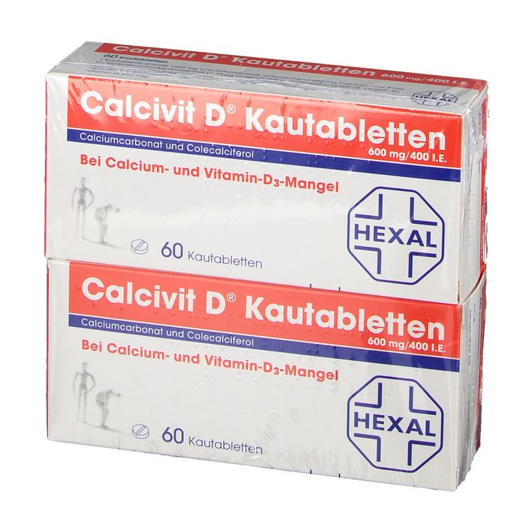 Calcivit D® Kautabletten, 600 mg/400 I.E. 120 St - Shop Apotheke