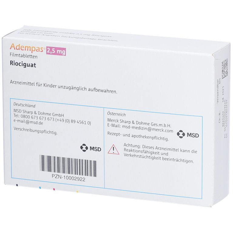 Adempas® 2,5 mg 84 St mit dem E-Rezept kaufen - Shop Apotheke