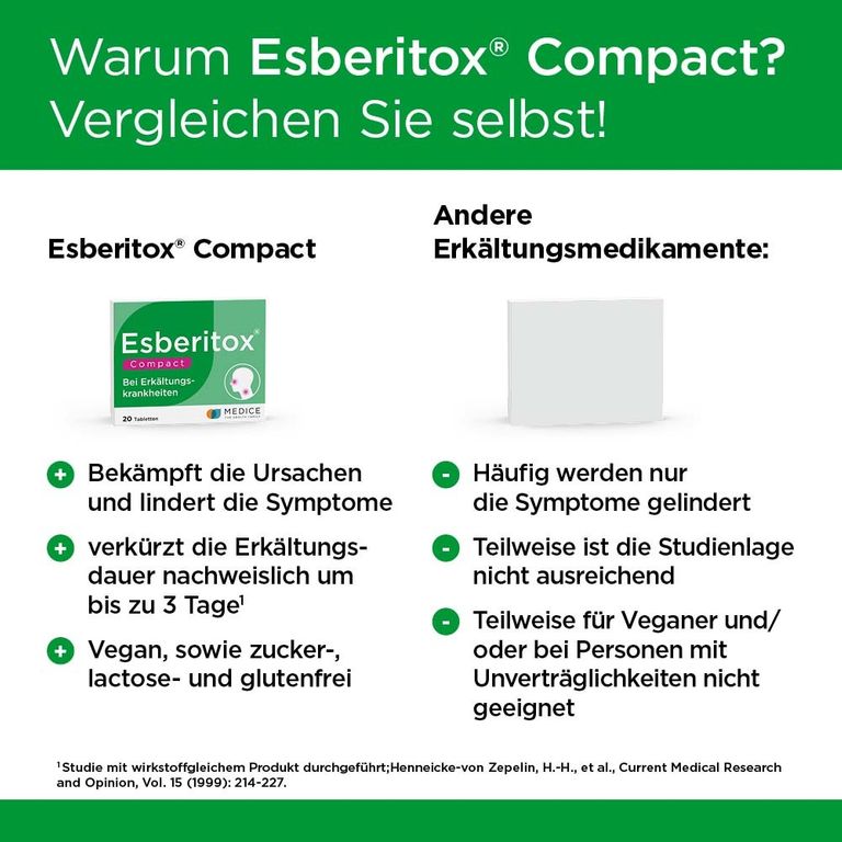 Esberitox COMPACT Tabletten bei Erkältungskrankheiten 20 St - Shop Apotheke