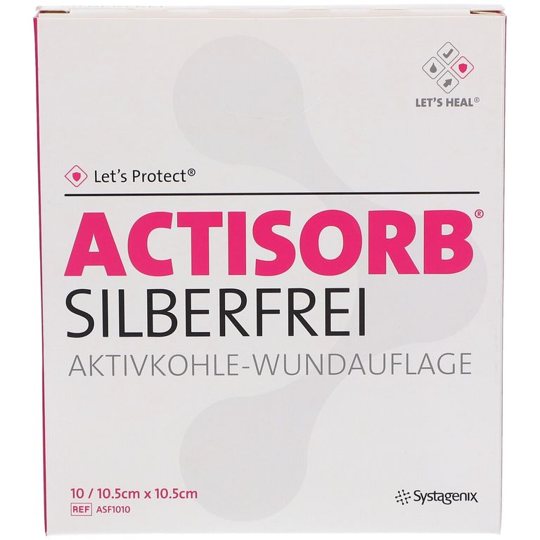 ACTISORB® SILBERFREI 10,5 x 10,5 cm steril 10 St - Shop Apotheke