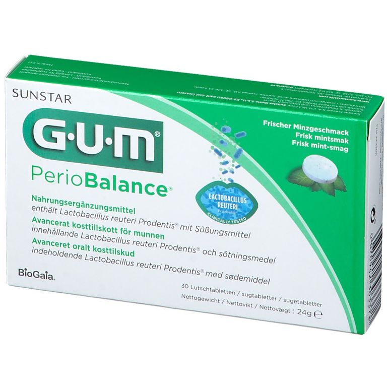 GUM® PerioBalance® Lutschtabletten Minzgeschmack 24 g - Shop Apotheke