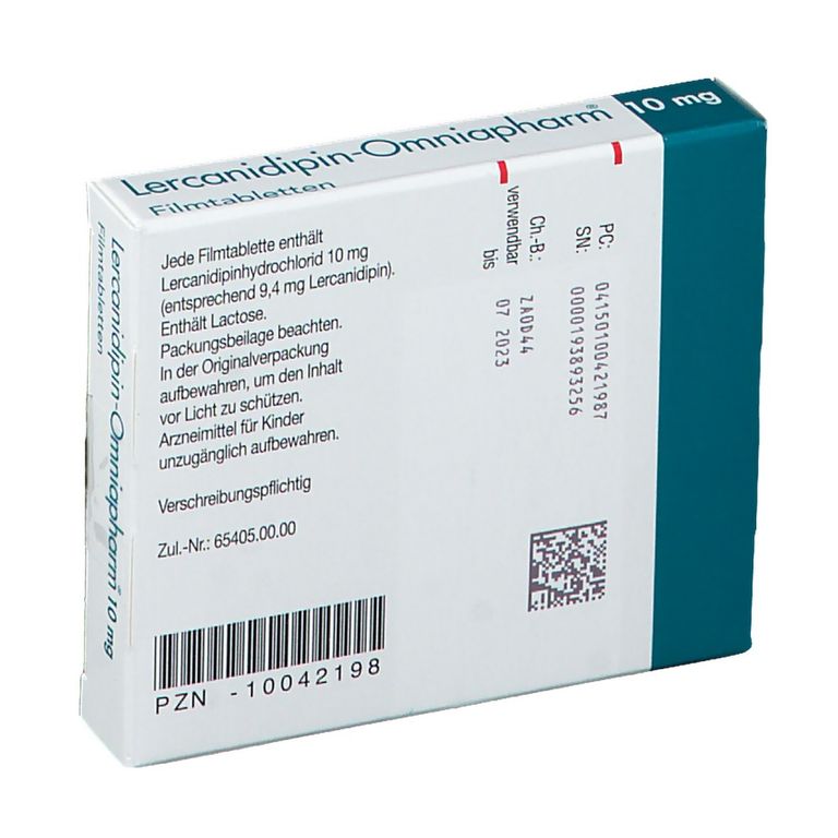 Lercanidipin-Omniapharm® 10 mg 50 St mit dem E-Rezept kaufen - Shop ...