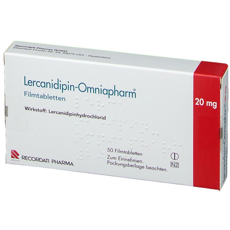 Lercanidipin-Omniapharm® 20 mg 50 St mit dem E-Rezept kaufen - Shop ...