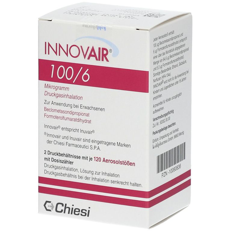 Inuvair 100/6 µg 120 Hub Druckgasinhalat 2 St mit dem E-Rezept kaufen ...