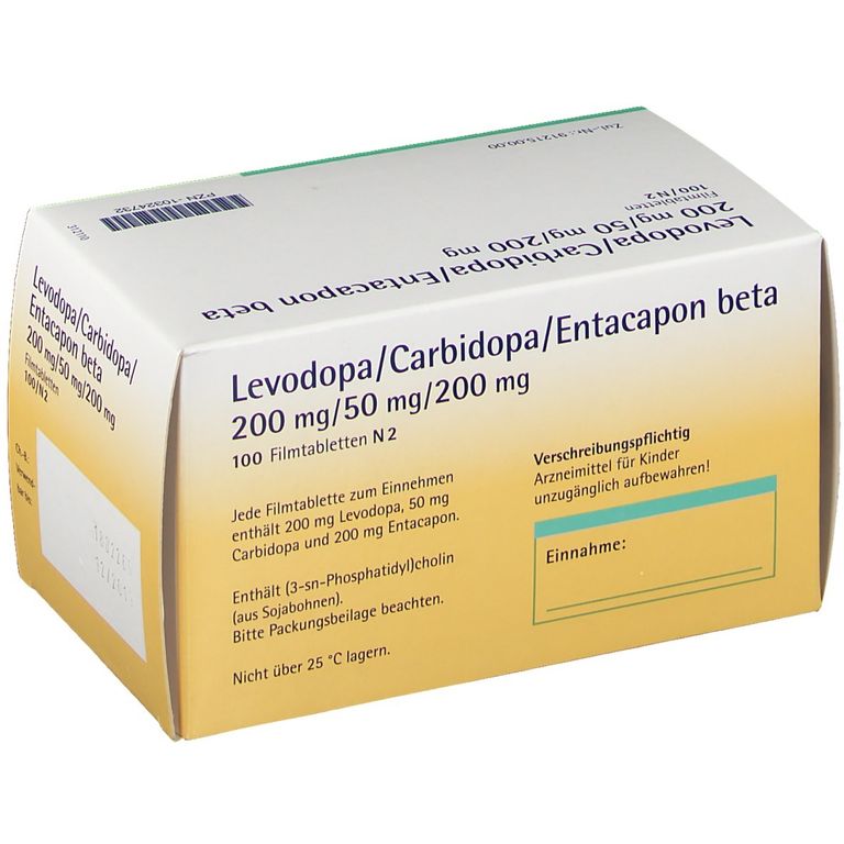 Levodopa/Carbidopa/Entacapon beta 200 mg/50 mg/200 mg 100 St mit dem E ...