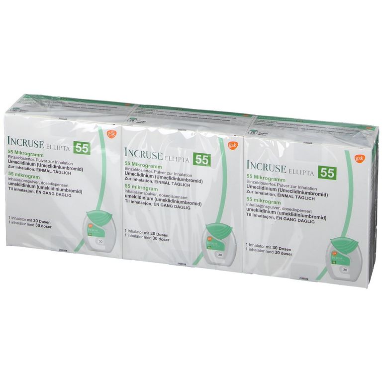 INCRUSE ELLIPTA 55 µg 3 St mit dem E-Rezept kaufen - Shop Apotheke