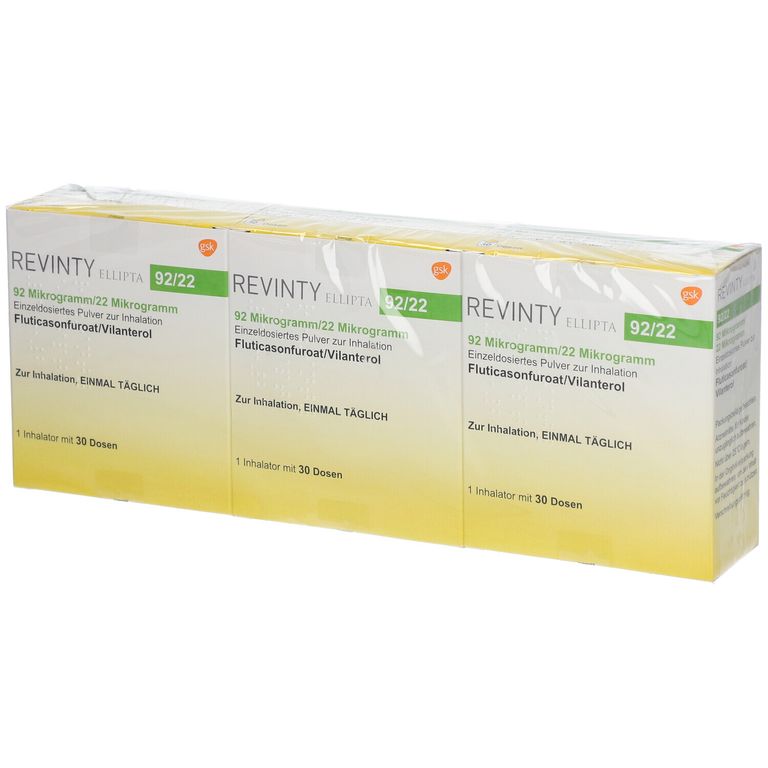 REVINTY® ELLIPTA® 92/22 µg 3 St mit dem E-Rezept kaufen - Shop Apotheke
