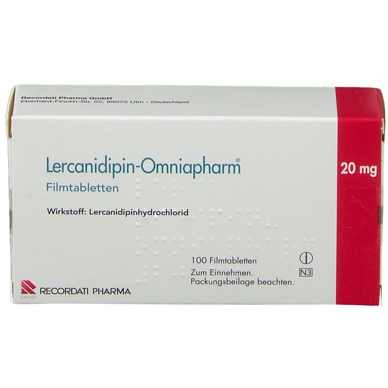 Lercanidipin-Omniapharm® 20 mg 100 St mit dem E-Rezept kaufen - Shop ...