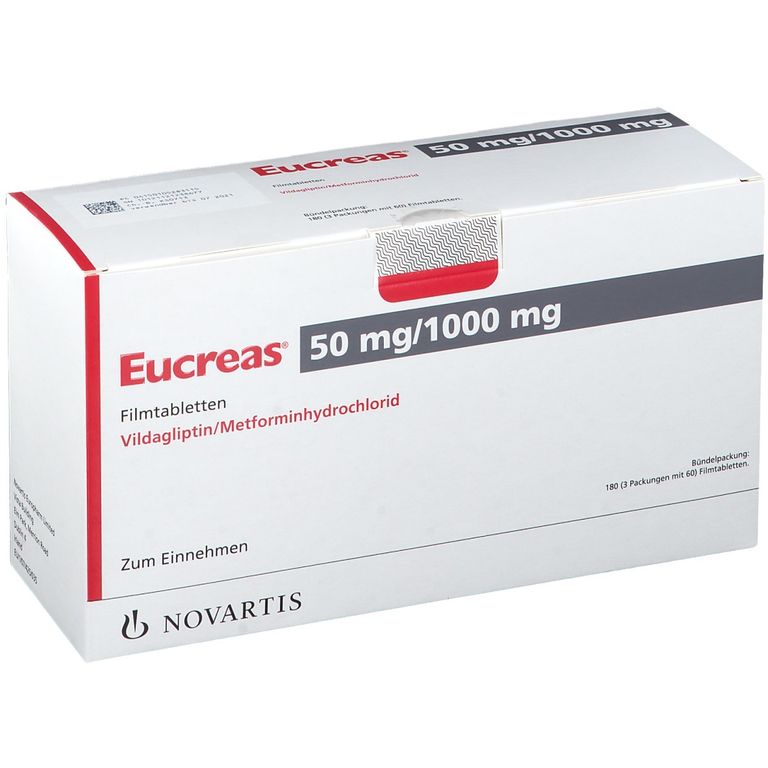 Eucreas® 50 mg/1000 mg 3x60 St mit dem E-Rezept kaufen - Shop Apotheke