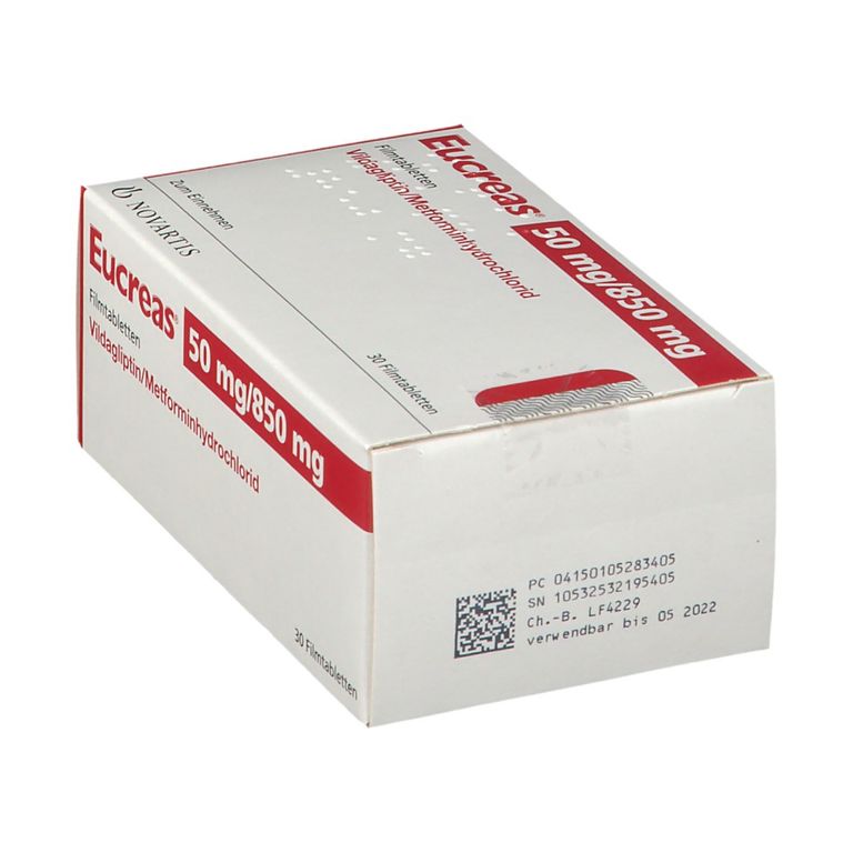 Eucreas® 50 mg/850 mg 30 St mit dem E-Rezept kaufen - Shop Apotheke