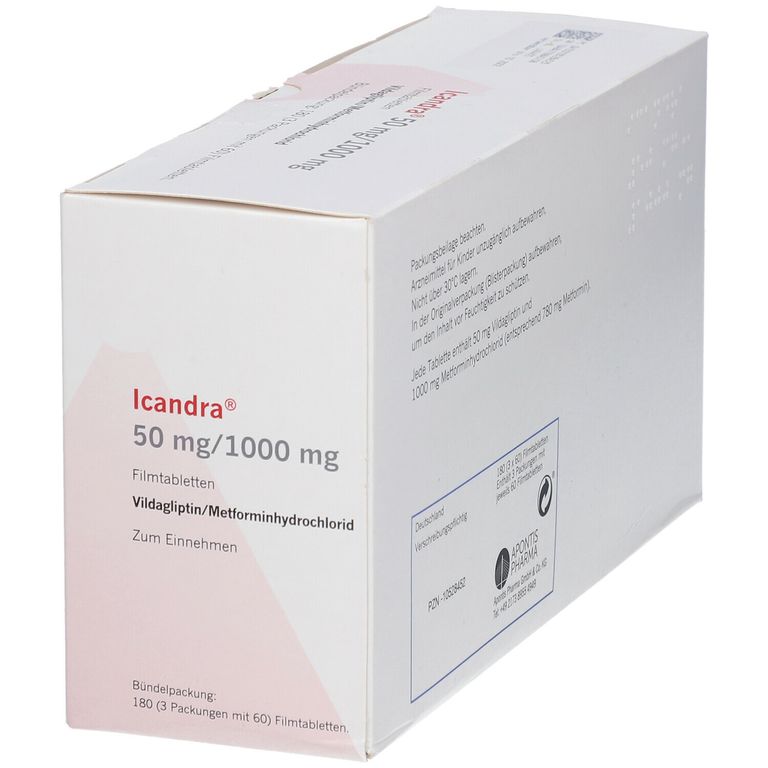 Icandra® 50 mg/1000 mg 3x60 St mit dem E-Rezept kaufen - Shop Apotheke