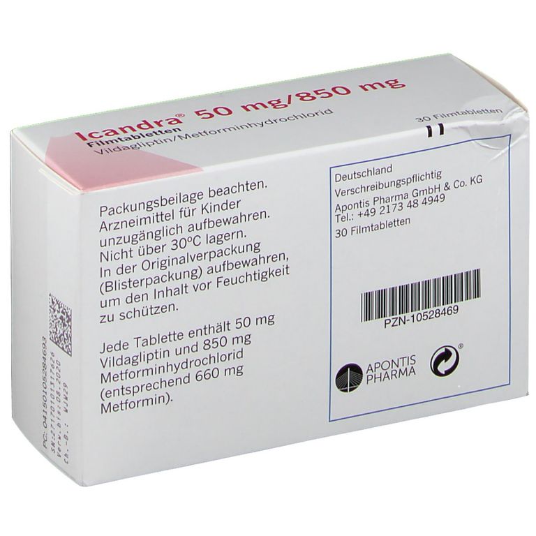 Icandra® 50 mg/850 mg 30 St mit dem E-Rezept kaufen - Shop Apotheke