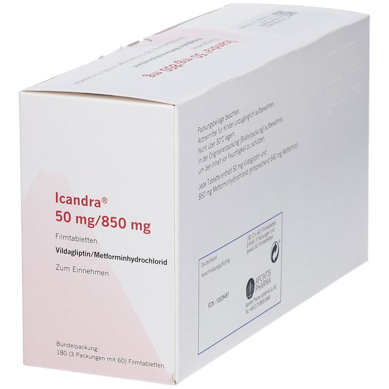 Icandra® 50 mg /850 mg 3x60 St mit dem E-Rezept kaufen - Shop Apotheke