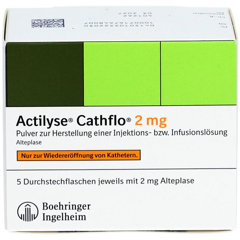 Actilyse® Cathflo 2 mg 5 St mit dem E-Rezept kaufen - Shop Apotheke