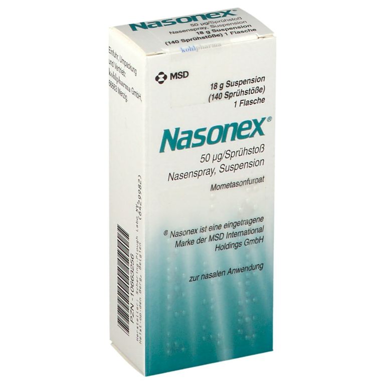 Nasonex 140 Sprühstöße Nasenspray 18 g mit dem E-Rezept kaufen - Shop ...