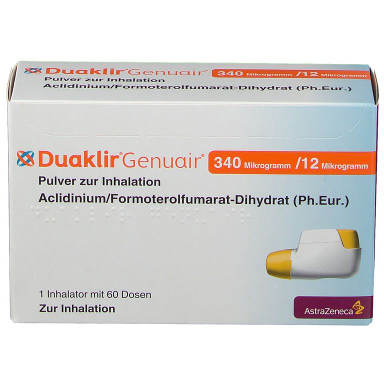 Duaklir® Genuair 340 µg/12 µg 1 St mit dem E-Rezept kaufen - Shop Apotheke