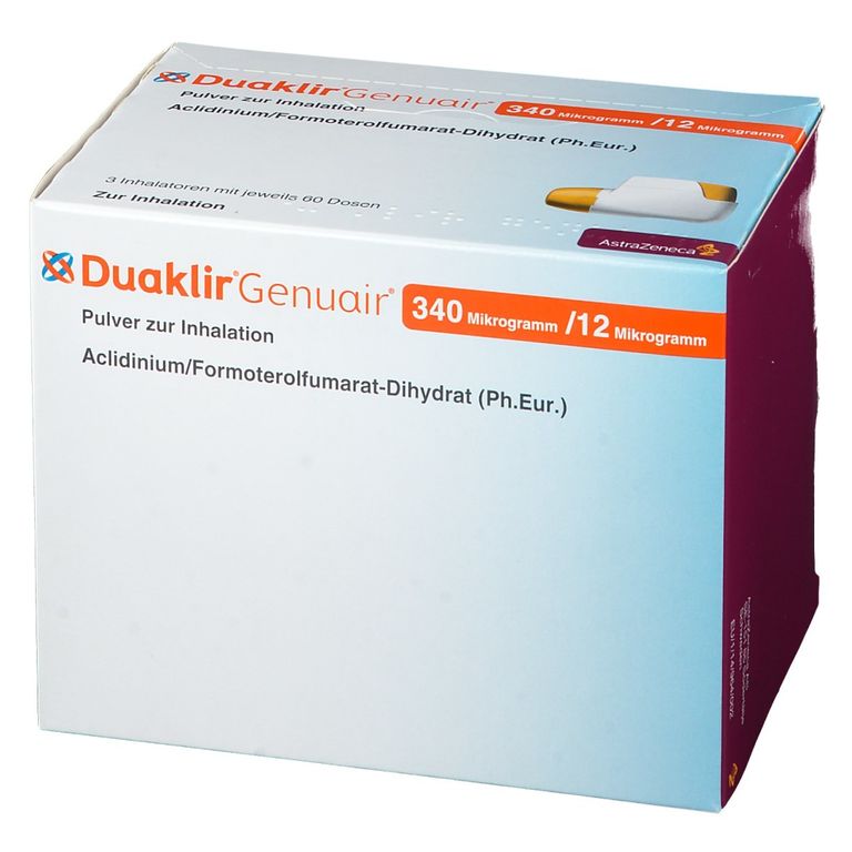 Duaklir® Genuair 340 µg/12 µg 3 St mit dem E-Rezept kaufen - Shop Apotheke