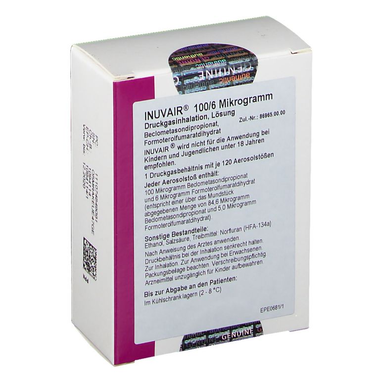 INUVAIR 100/6 µg 1 St mit dem E-Rezept kaufen - Shop Apotheke