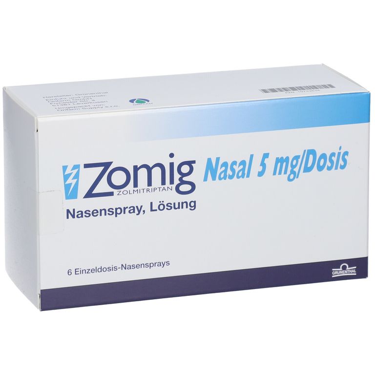 ZOMIG Nasal 5 mg/Dosis Einzeldosis-Nasenspray 6 St mit dem E-Rezept ...