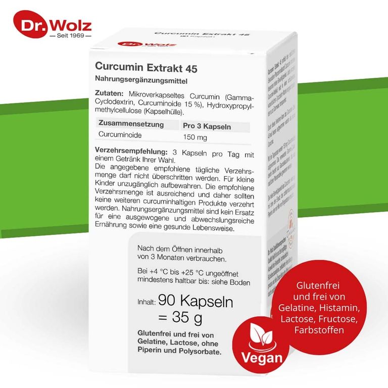 Curcumin Extrakt 45 Kapseln 90 St - Shop Apotheke
