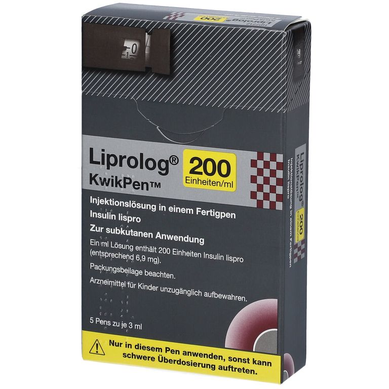 Liprolog® 200 Einheiten/ml KwikPen™ 5x3 ml mit dem E-Rezept kaufen ...