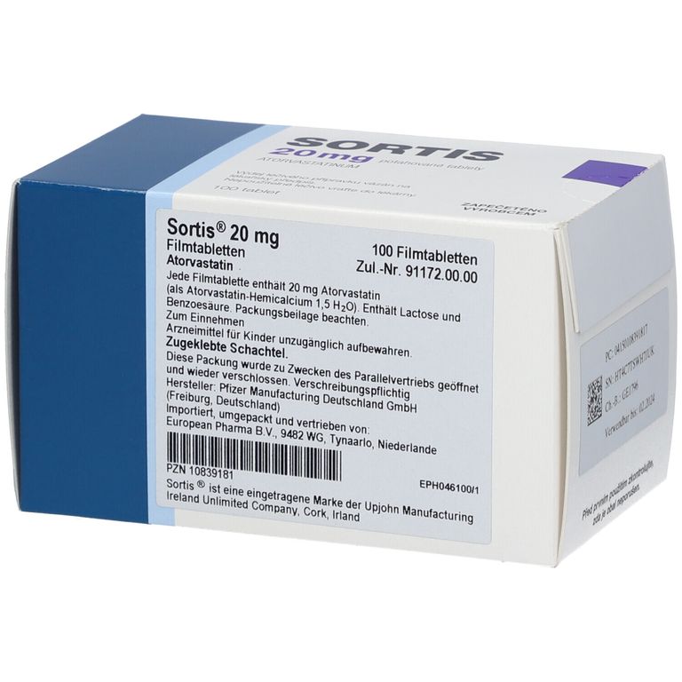 SORTIS 20 mg 100 St mit dem E-Rezept kaufen - Shop Apotheke