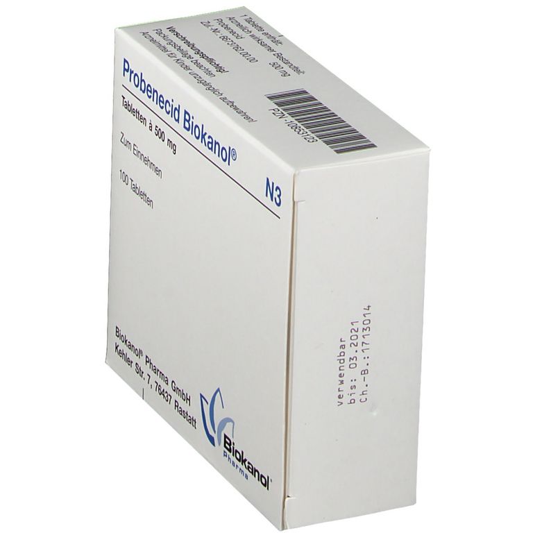 Probenecid Biokanol® 500 mg 100 St mit dem E-Rezept kaufen - Shop Apotheke