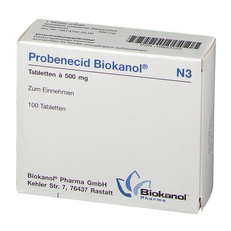 Probenecid Biokanol® 500 mg 100 St mit dem E-Rezept kaufen - Shop Apotheke