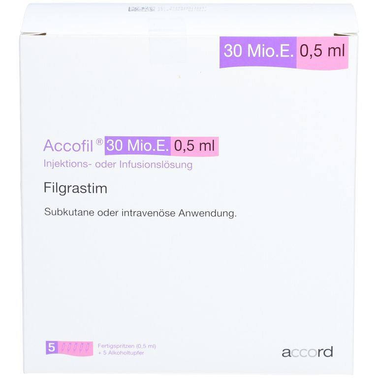 Accofil® 30 Mio.E./0,5 ml 5x1 St mit dem E-Rezept kaufen - Shop Apotheke