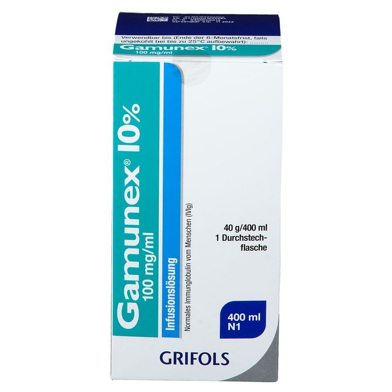 Gamunex 10% 400 ml 400 ml mit dem E-Rezept kaufen - Shop Apotheke