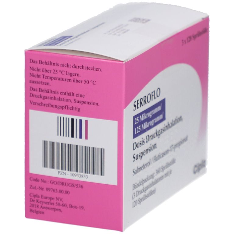 SERROFLO 25 μg/125 μg/Dosis 3 St mit dem E-Rezept kaufen - Shop Apotheke