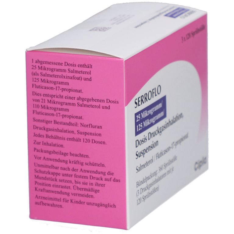 SERROFLO 25 μg/125 μg/Dosis 3 St mit dem E-Rezept kaufen - Shop Apotheke