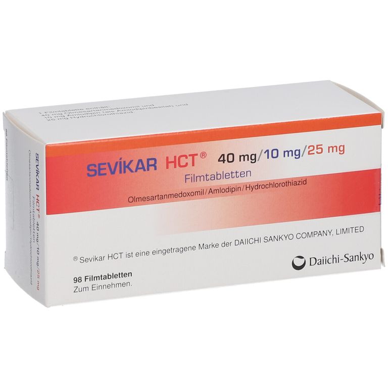 Sevikar HCT 40 mg/10 mg/25 mg 98 St mit dem E-Rezept kaufen - Shop Apotheke