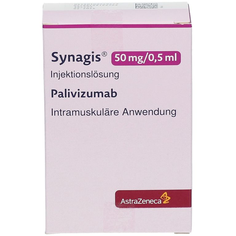 Synagis 100 mg/0,5 ml 1x0,5 ml mit dem E-Rezept kaufen - Shop Apotheke