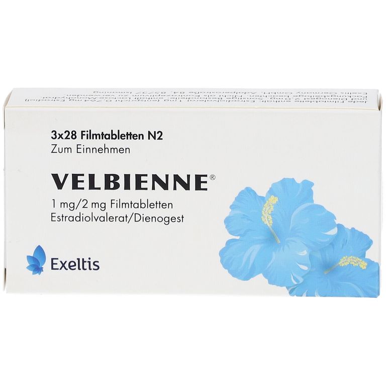VELBIENNE® 1 mg/2 mg 3x28 St mit dem E-Rezept kaufen - Shop Apotheke