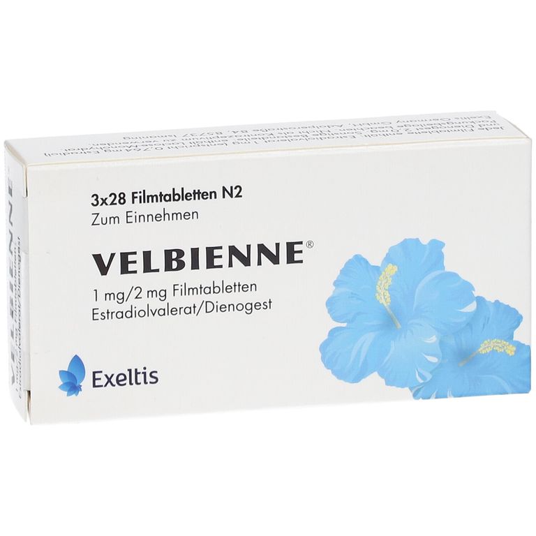 VELBIENNE® 1 mg/2 mg 3x28 St mit dem E-Rezept kaufen - Shop Apotheke