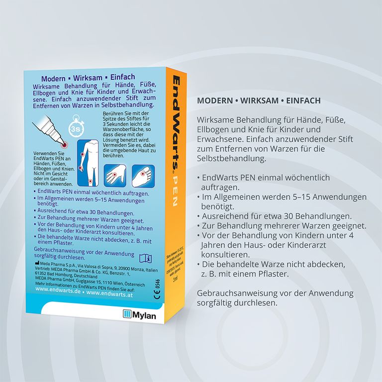 EndWarts PEN: Warzenentferner mit Ameisensäure zur Warzenentfernung 3 ...