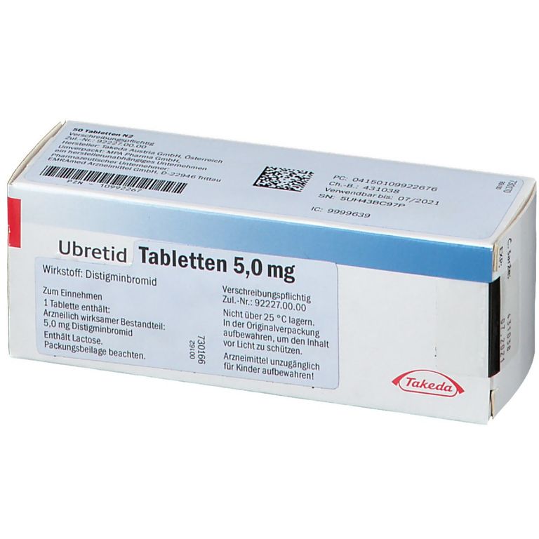 Ubretid 5 mg 50 St mit dem E-Rezept kaufen - Shop Apotheke