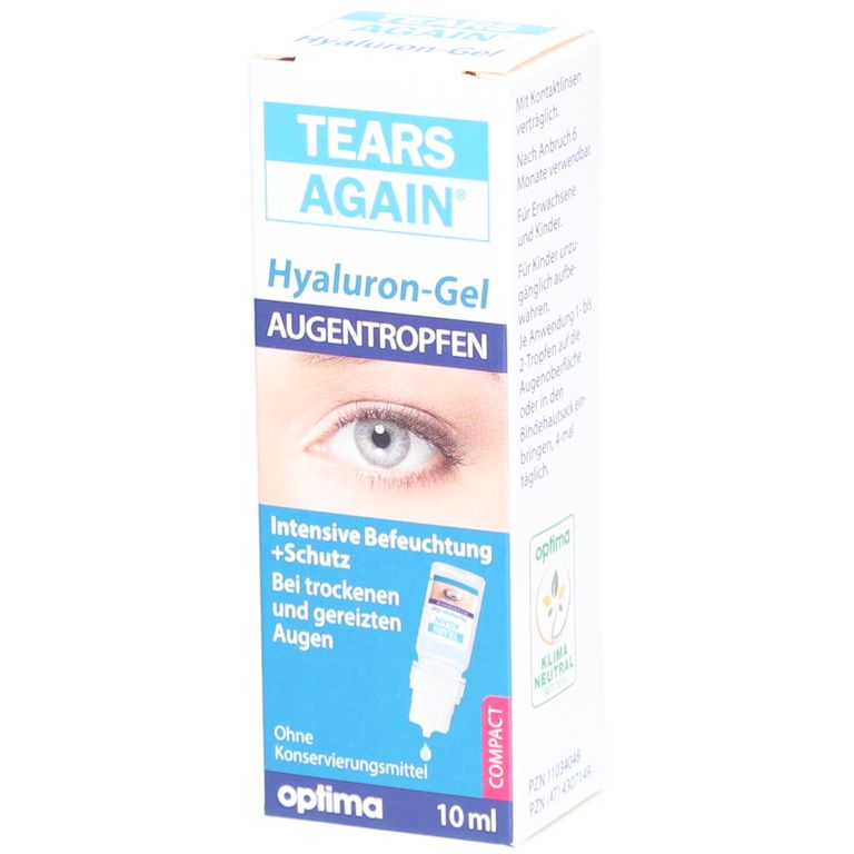 TEARS AGAIN Gel Augentropfen Hyaluron 0,3% 10 ml - Shop Apotheke