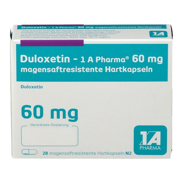 Duloxetin - 1 A Pharma® 60 mg 28 St mit dem E-Rezept kaufen - Shop Apotheke