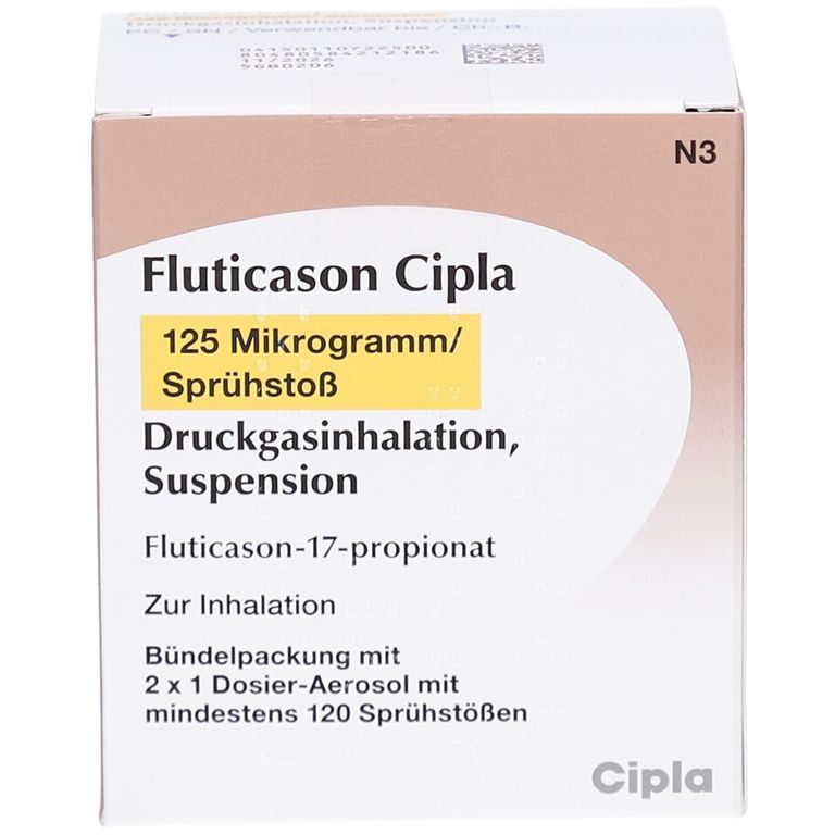 Fluticason Cipla 125 Mikrogramm/Sprühstoß 2 St mit dem E-Rezept kaufen ...