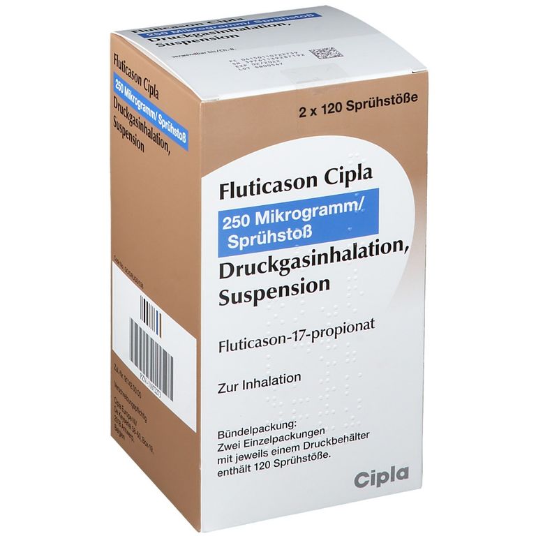 Fluticason Cipla 250 Mikrogramm/Sprühstoß 2 St mit dem E-Rezept kaufen ...