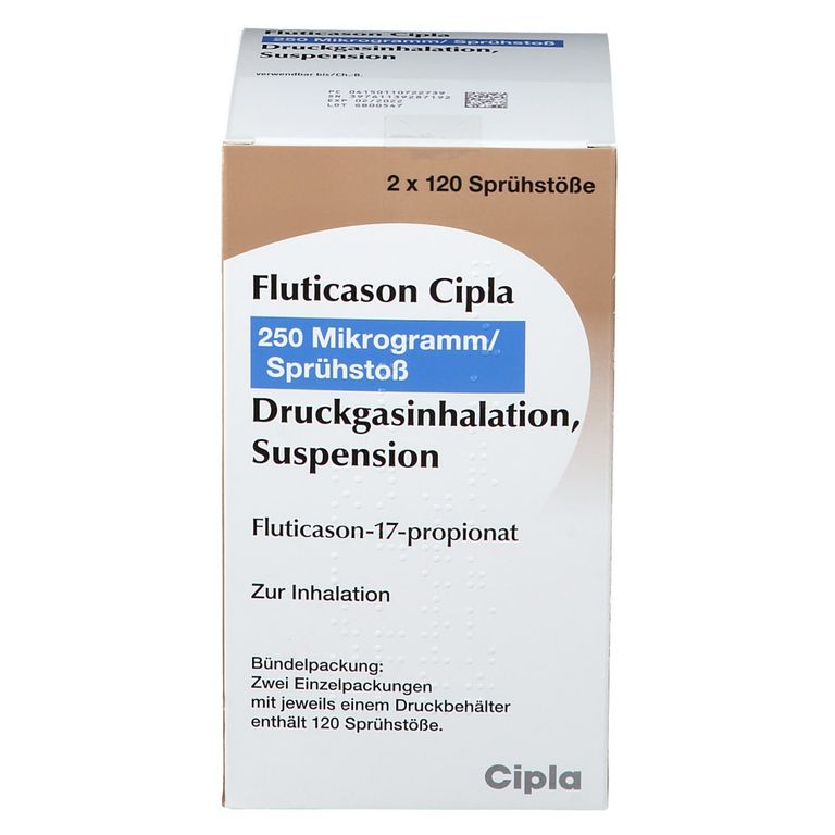 Fluticason Cipla 250 Mikrogramm/Sprühstoß 2 St mit dem E-Rezept kaufen ...