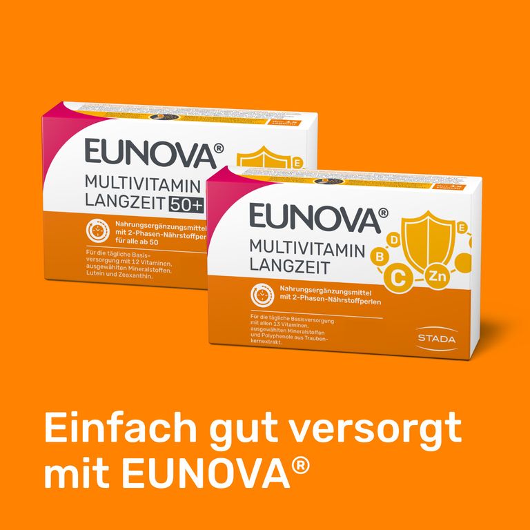 EUNOVA® Langzeit 50+ - Multivitaminpräparat für Menschen ab 50 Jahren ...