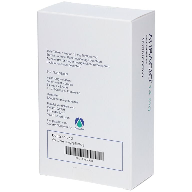 Aubagio 14 mg 84 St mit dem E-Rezept kaufen - Shop Apotheke