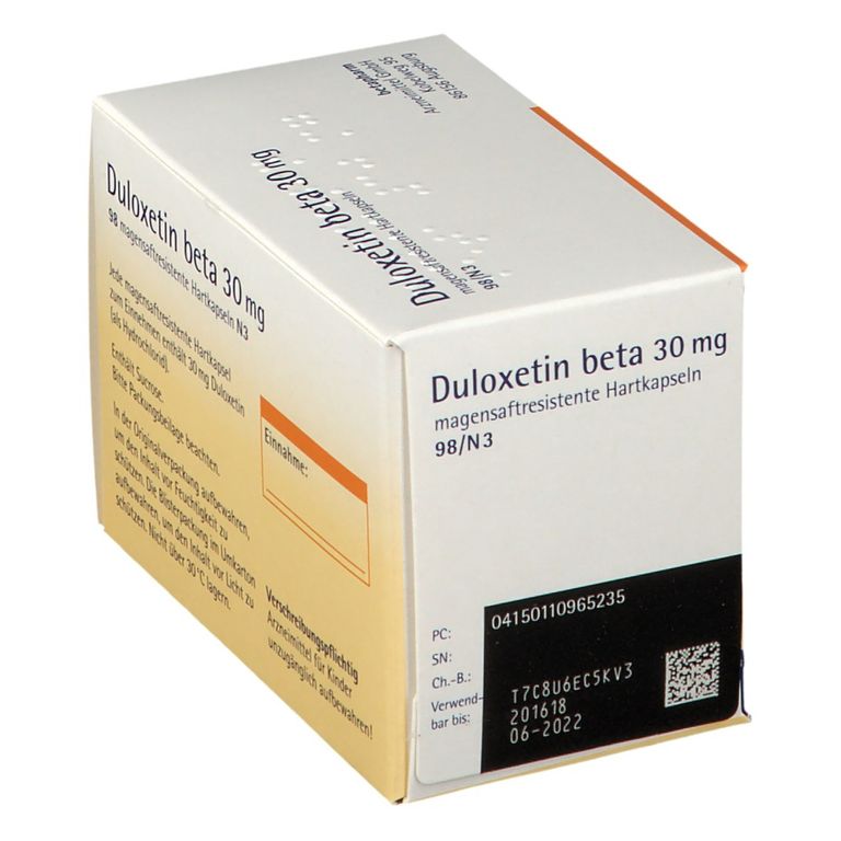 Duloxetin beta 30 mg 98 St mit dem E-Rezept kaufen - Shop Apotheke