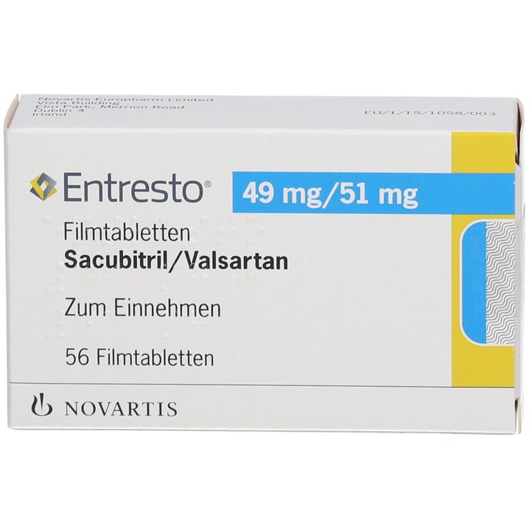 Entresto® 49 mg/51 mg 56 St mit dem E-Rezept kaufen - Shop Apotheke