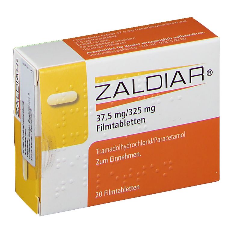 ZALDIAR 37,5 mg/325 mg 20 St mit dem E-Rezept kaufen - Shop Apotheke